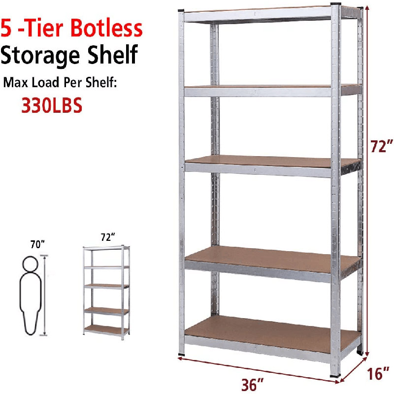 The Twillery Co.® Ardrie 72" H x 36" W x 16" D Shelving Unit | Wayfair